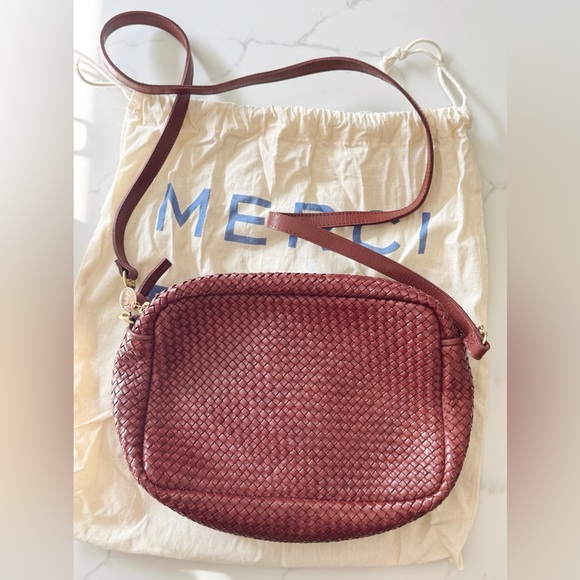 Clare V | Bags | Clare V Marisol Woven Crossbody Bag Toffee Diagonal ...